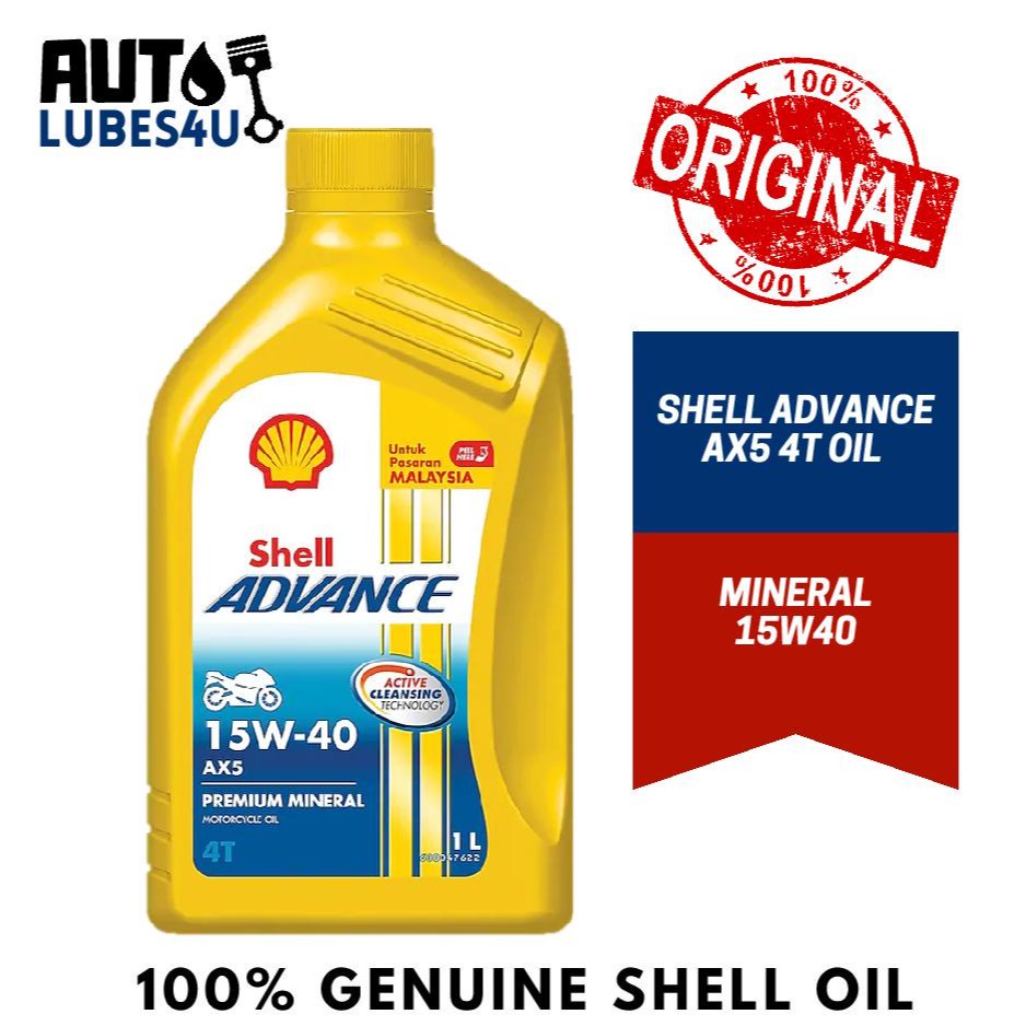 Shell Advance AX5 15W40 1L Mineral - Untuk Pasaran Malaysia | Shopee ...