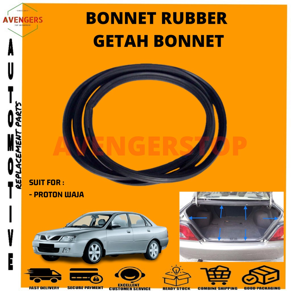 PROTON WAJA 2000 REAR BONNET RUBBER BELAKANG BONNET GETAH | Shopee Malaysia