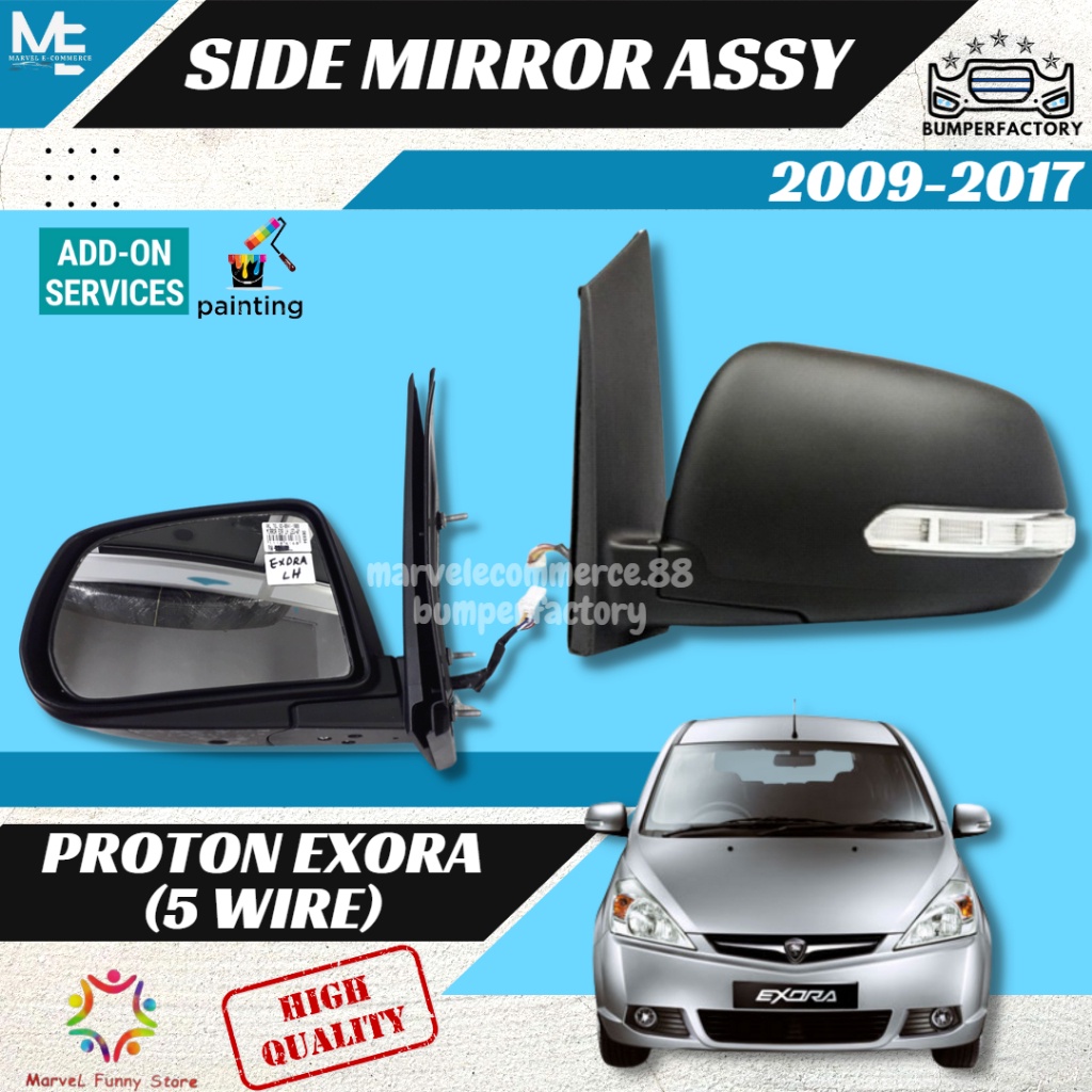 Proton Exora Lama 2009-2016 Side Mirror Assy 5 Wire Non Autoflip ...