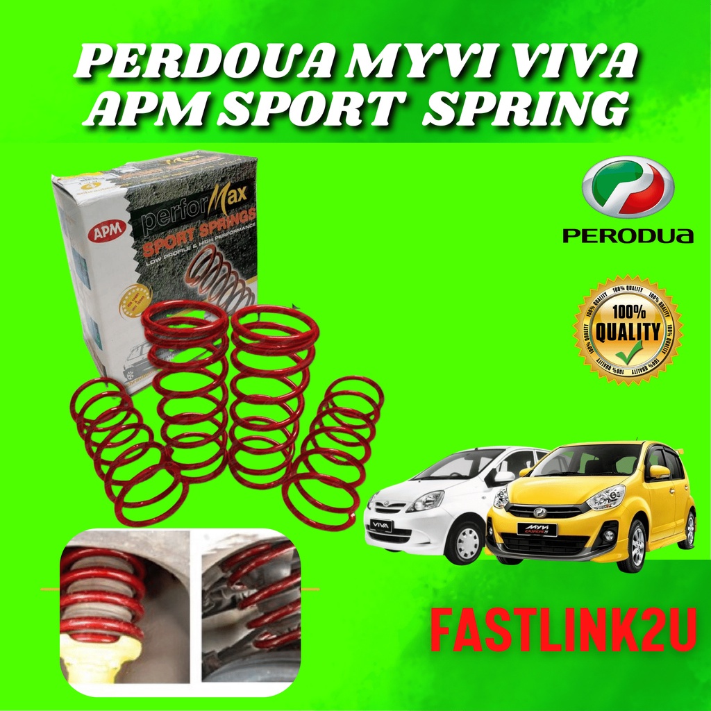 Original Perodua Myvi Viva Apm Sport Spring 100% New Baru Genuine ...
