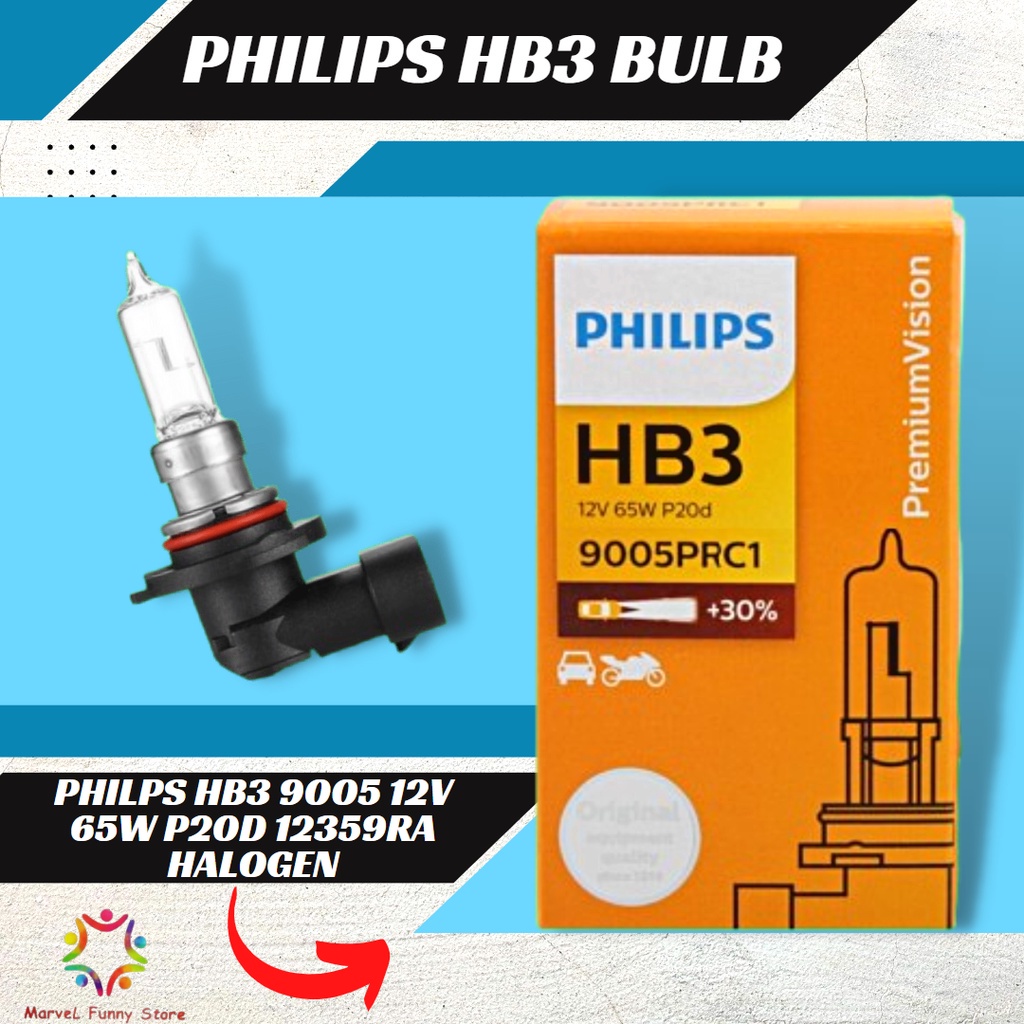 Philips Hb3 9005 12V 65W P20d 12359Ra Halogen Automotive Headlighting ...