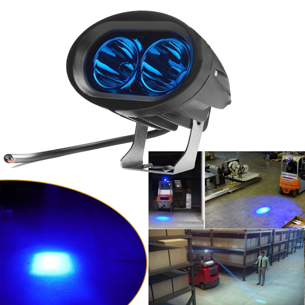 10V-48V 20W Blue LED Forklift Truck Safety Work Spot Light Warning Lamp ...