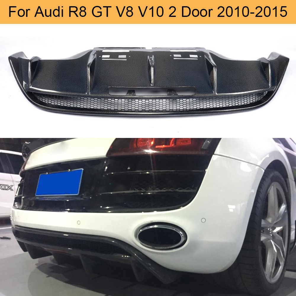 Matt Gloss Carbon Fiber Auto Rear Bumper Exhaust Lip Diffuser for Audi ...