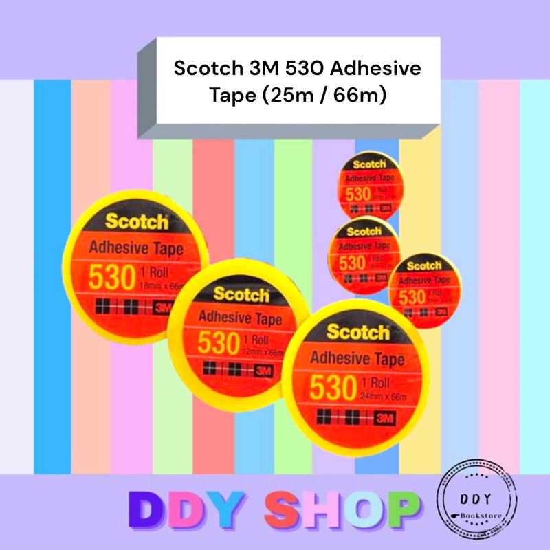 Scotch 530 Adhesive Tape Cellaphane Tape Stationary Tape (25m / 66m) | Shopee Malaysia