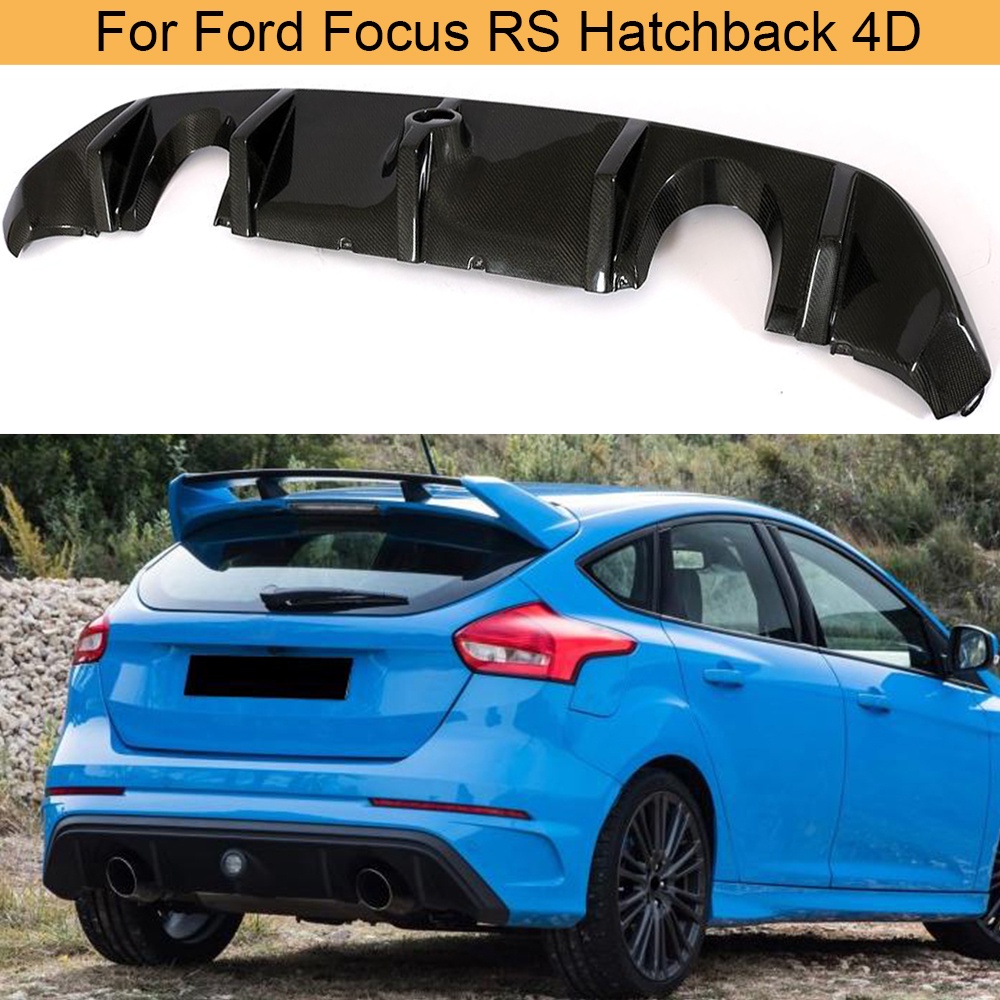 Carbon Fiber Car Rear Bumper Diffuser Lip For Ford Focus RS Hatchback 4 ...