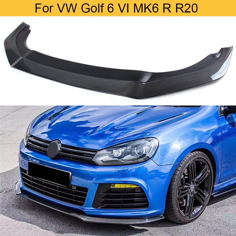 Carbon Fiber Car Front Bumper Lip Spoiler For Volkswagen VW Golf 6 VI ...