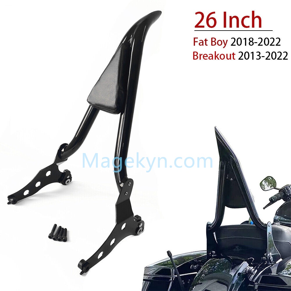 26"; Tall Fatboy Sissy Bar Backrest For Harley Softail Fat Boy 2018 ...