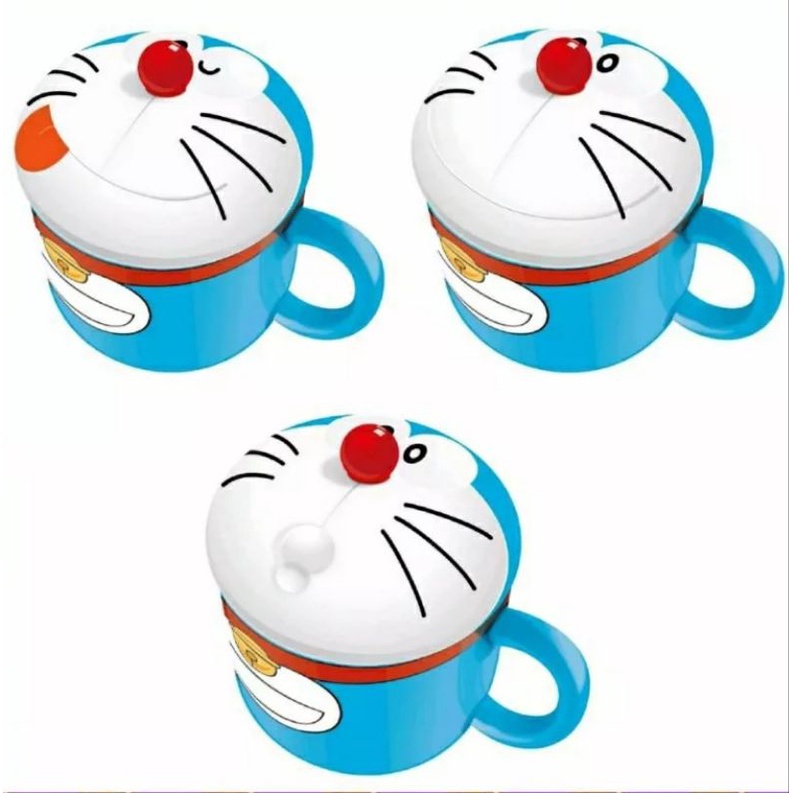 Nivea Doraemon 3D Mug 450ml cup with cover Gelas cawan corak Doraemon ...
