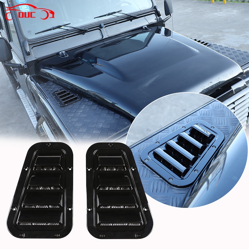 1 Pair Car Front Engine Hood Bonnet Vents Hood Air Outlet Trim Cover ...