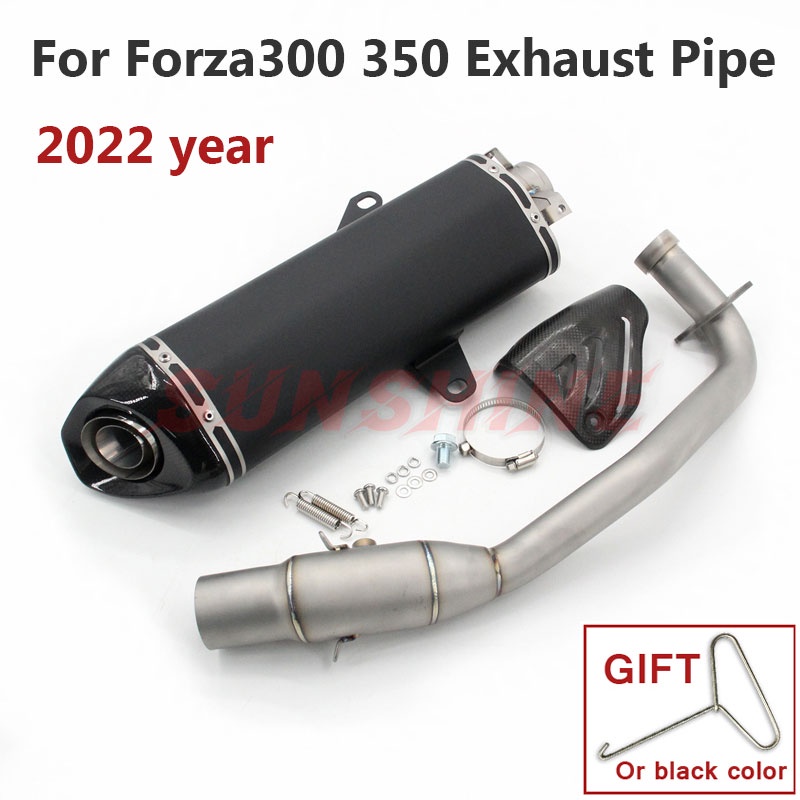 For HONDA Forza300 Forza 350 Motorcycle Exhaust Full Systems Catalyst ...