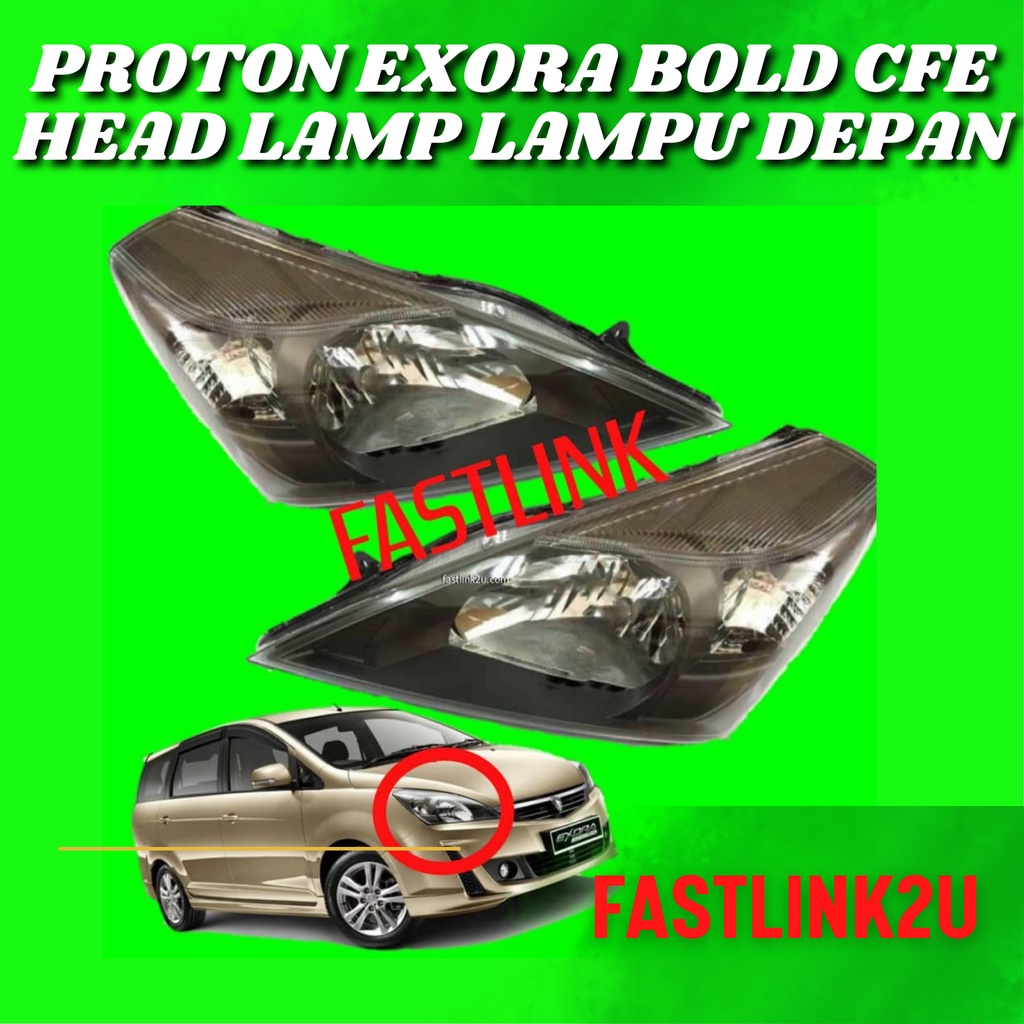 Head Lamp Lampu Kereta Headlamp Front Lamp Lights Exora 2011 Hitam ...