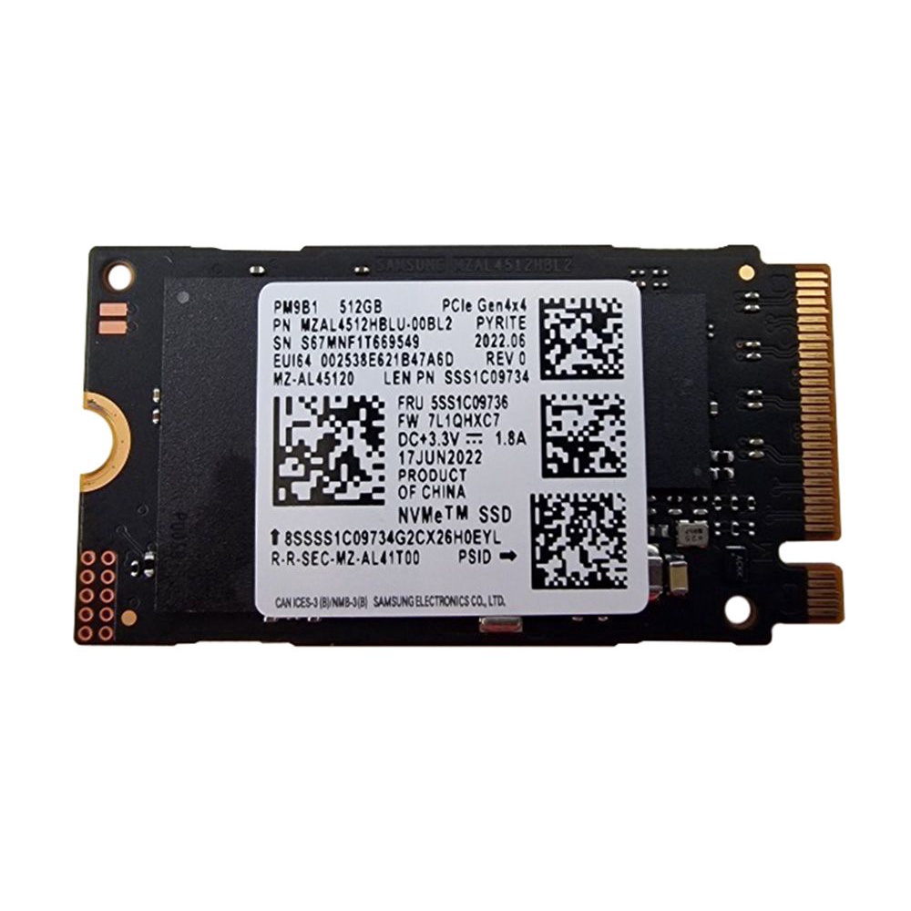 Samsung PM9B1 512GB M.2 2242 PCIe Gen4x4 NVMe Internal SSD (3600MB/s ...