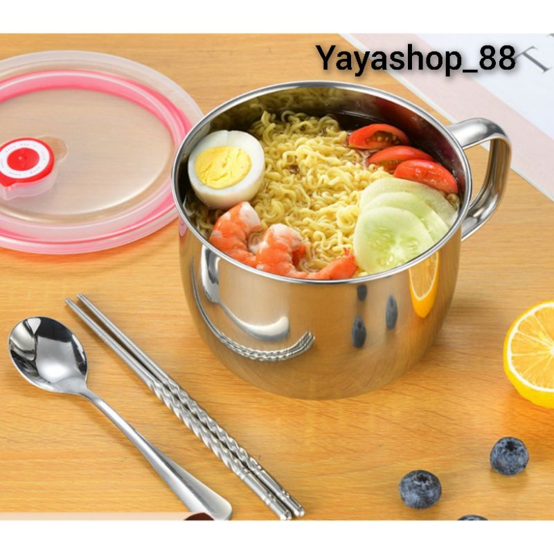 304 Food Grade Stainless Steel Food Cup Instant Noodle Bowl Mangkuk ...