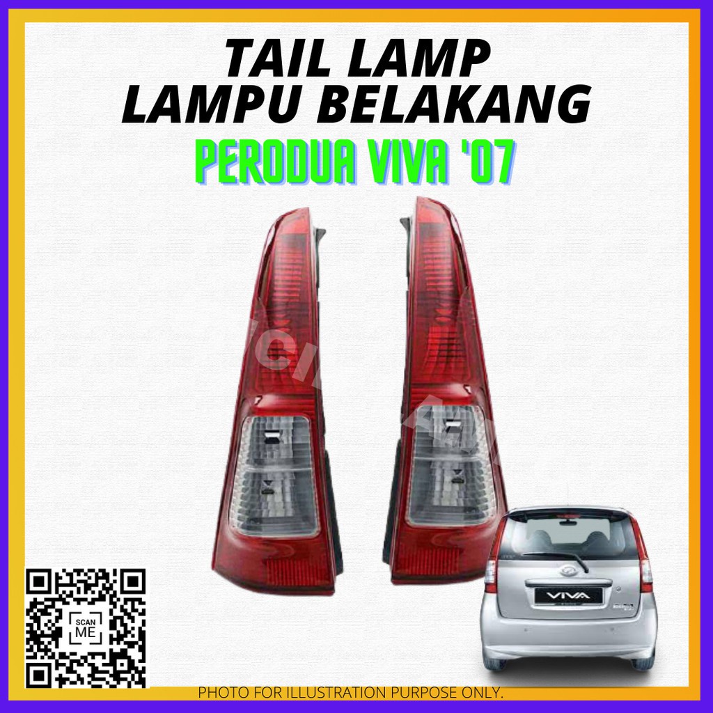PERODUA VIVA 2007 TAIL LAMP LIGHT LAMPU BELAKANG 100% NEW BARU HIGH ...