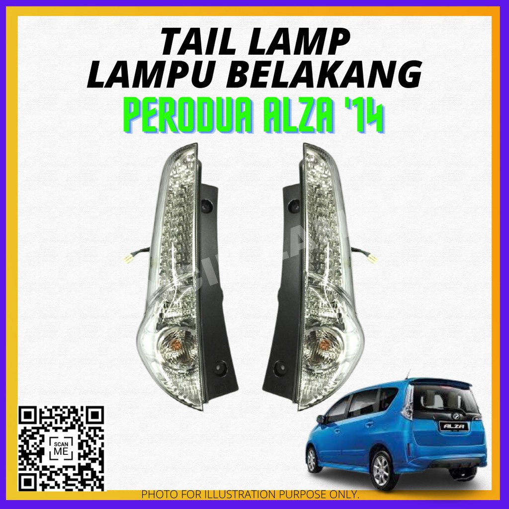 ORIGINAL DEPO PERODUA ALZA 2014 NEW TAIL LAMP LAMPU BELAKANG LIGHT 100% ...