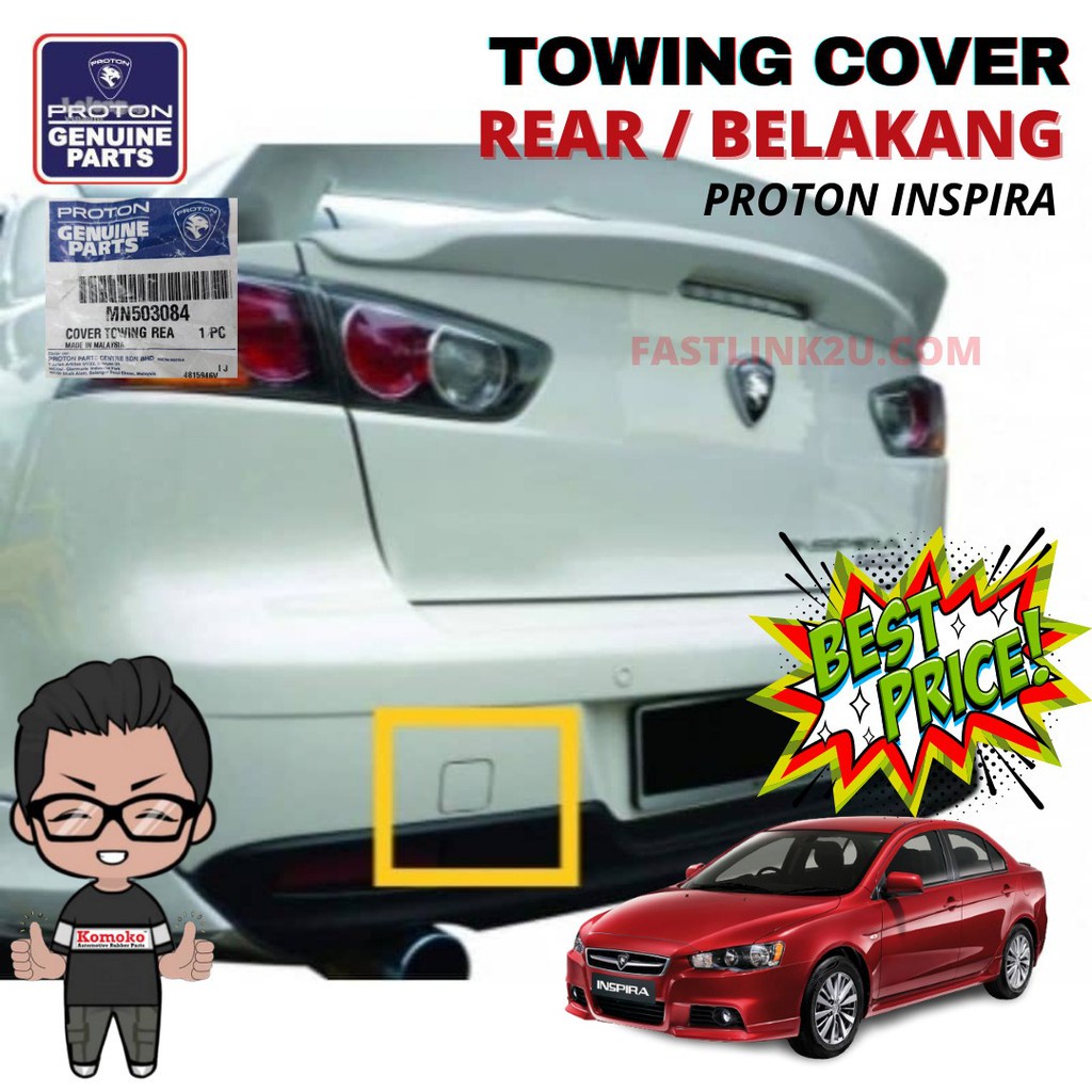 ORIGINAL PROTON INSPIRA LANCER REAR BELAKANG BUMPER TOWING COVER 100% ...