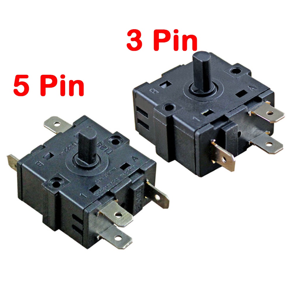 1PC Electric Room Heater Gear Knob Switch 3Pin 5Pin Rotary Switch ...