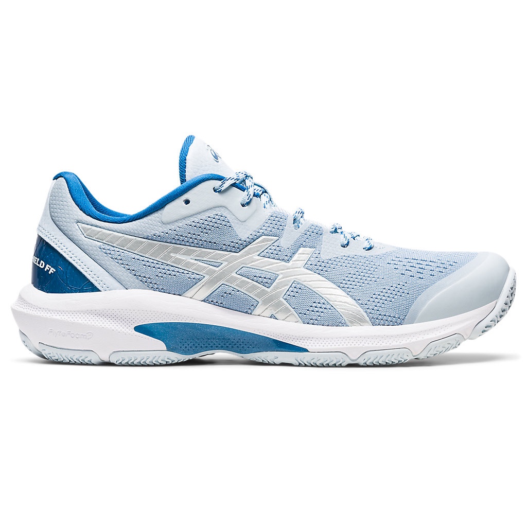 ASICS Netburner Shield FF Women Netball Shoes In Sky/Pure Silver ...