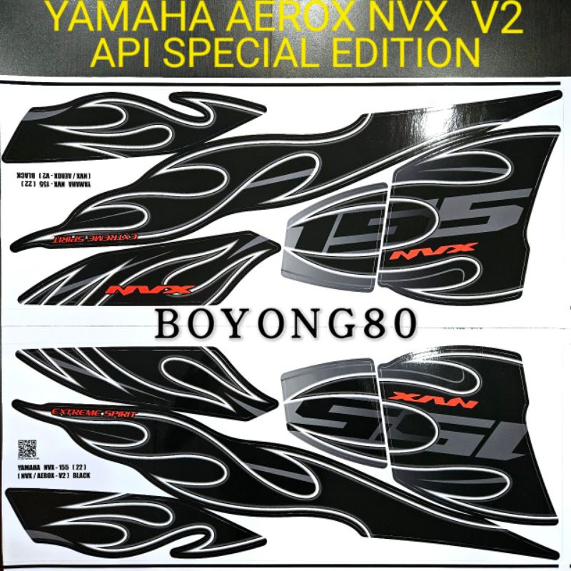 YAMAHA NVX V2 CUSTOM DESIGN API SPECIAL EDITION BODY STICKER ( READY ...