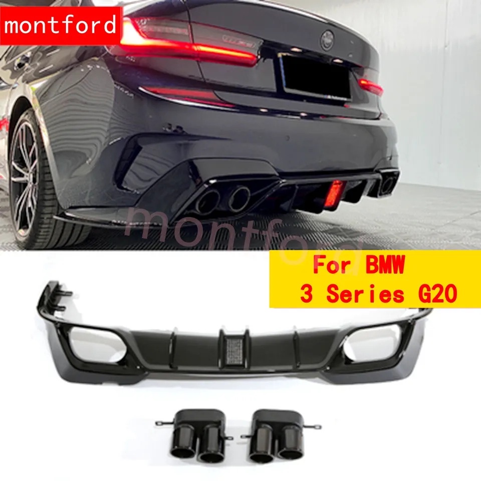 Rear Diffuser Lip Fits 2019 2023 For Bmw 3 Series G20 Sport 330i M340i