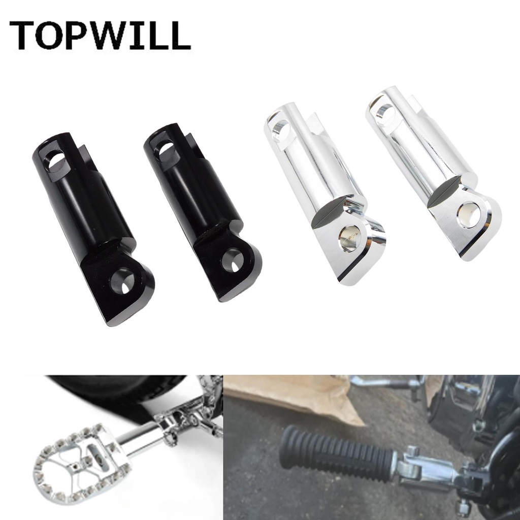 Motorcycle Foot Pegs Support Mount Footpeg Stirrup Extenders For Harley ...