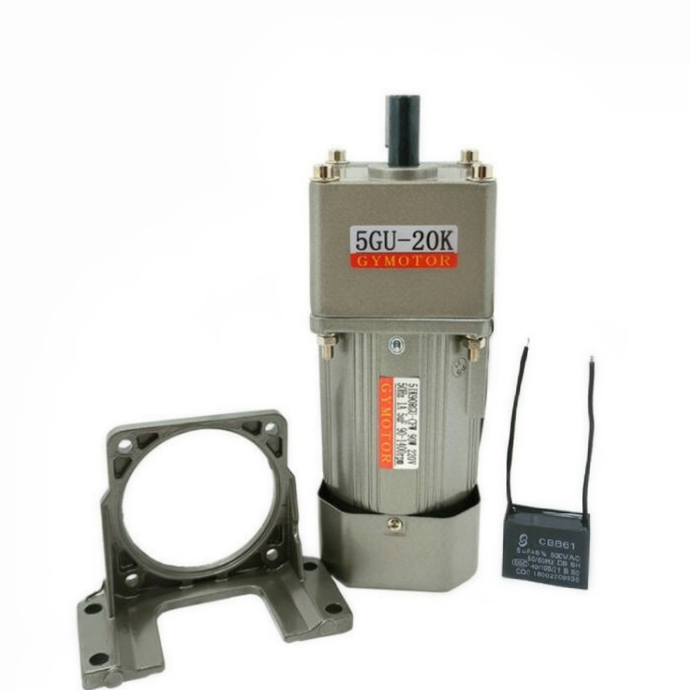 AC 220V 90W 45rpm - 675rpm Single Phase Gear Motor, Fixed / Constant ...