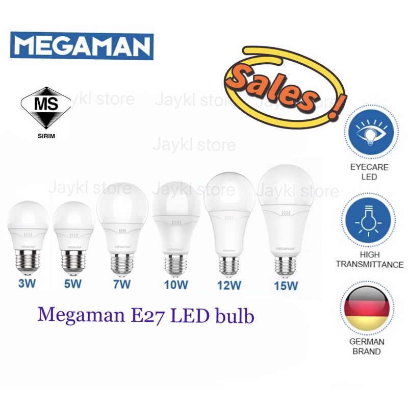 Megaman Led bulb/A bulb/E27 | Shopee Malaysia
