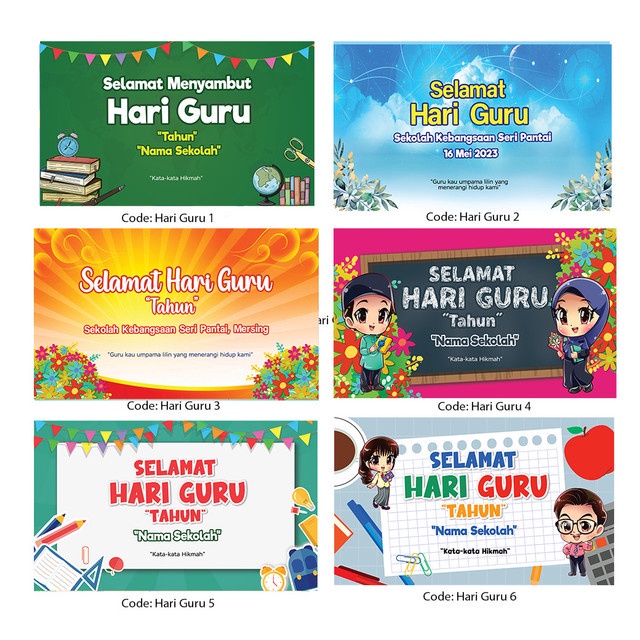 Hari Guru - Print Banner Birthday / Hari Jadi Murah Harga Kilang Saiz ...