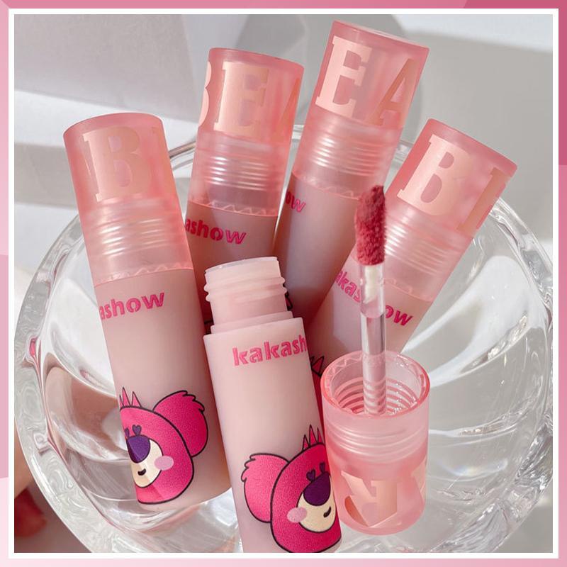 【COD】Kakashow 5 Color Strawberry Bear Lip Glaze Matte Mist Face Velvet Lip Mud Lipstick | Shopee ...