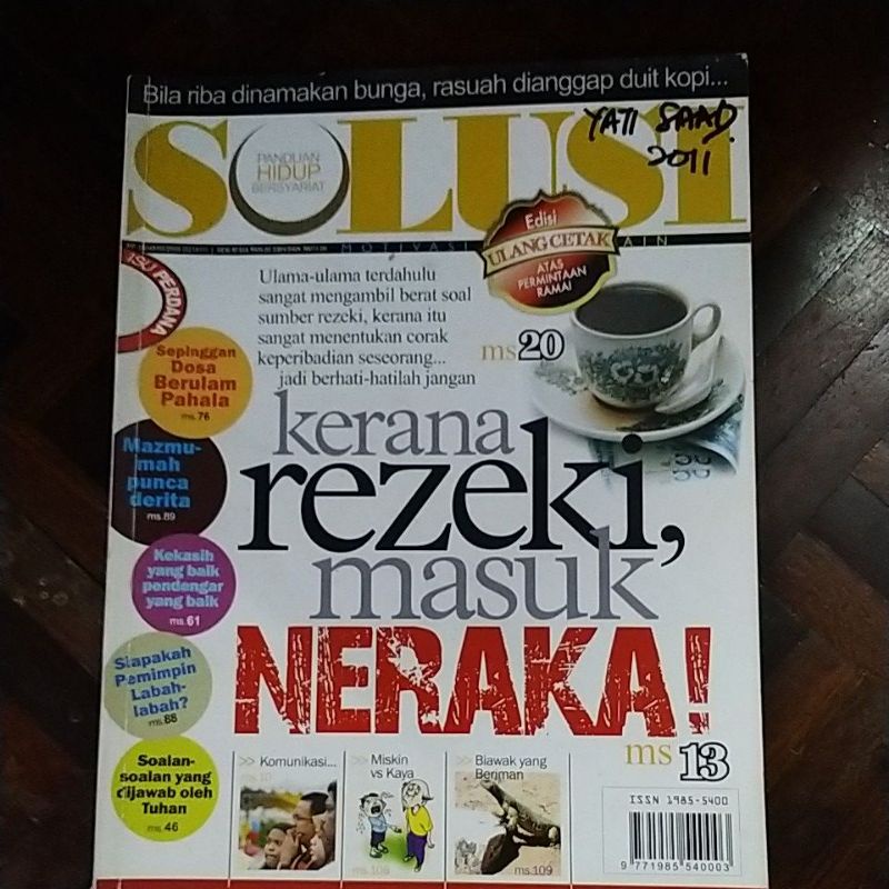 SOLUSI ISU PERDANA MAJALAH TERPAKAI | Shopee Malaysia