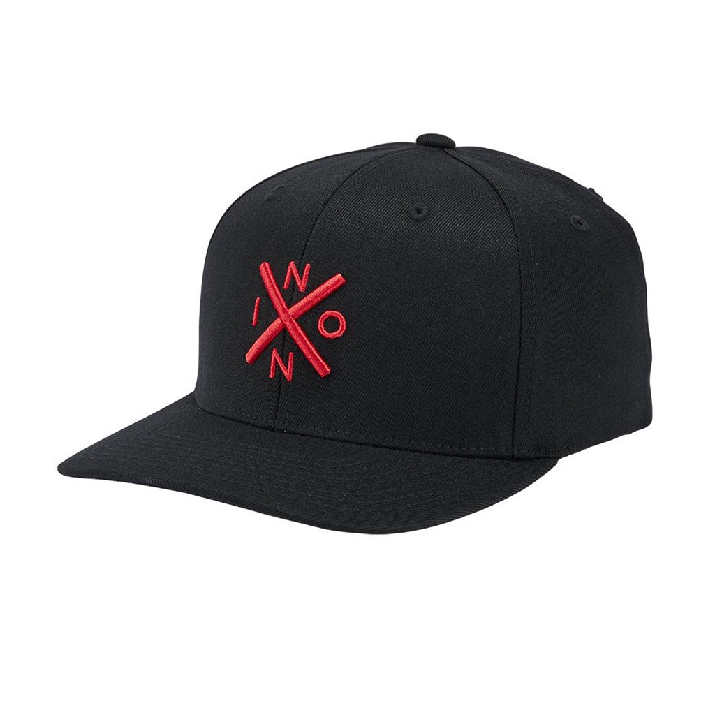 Nixon Exchange Flexfit Hat S/M - Black / Red - C2875008-22 | Shopee ...