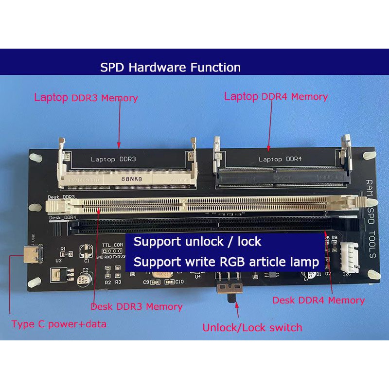 New Ddr4 Ddr3 Memory Bios Rom Spd Ep To Read And Write Lock Unlock Modify Sn Capacity Brand 