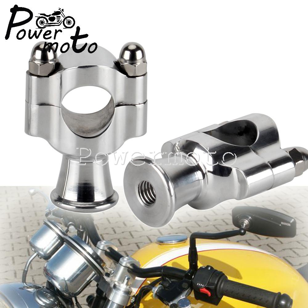 25mm Brass/Chrome Universal Motorcycle Handle Fat Bar Clamp Retro 1 ...