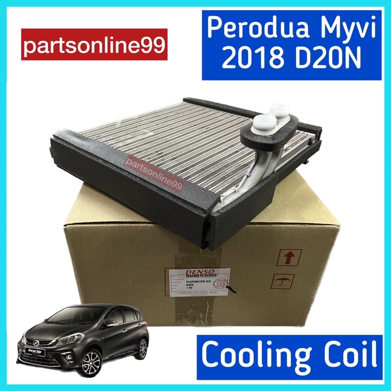 1 YEAR WARRANTY - ORIGINAL DENSO Perodua Myvi 2018 D20N Cooling Coil ...