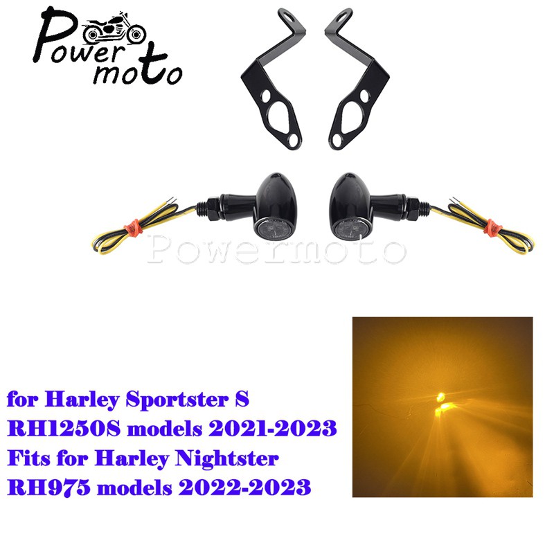 Bolt Bullet 12V LED Motorcycle Front Turn Signals Light w/ Mount ...