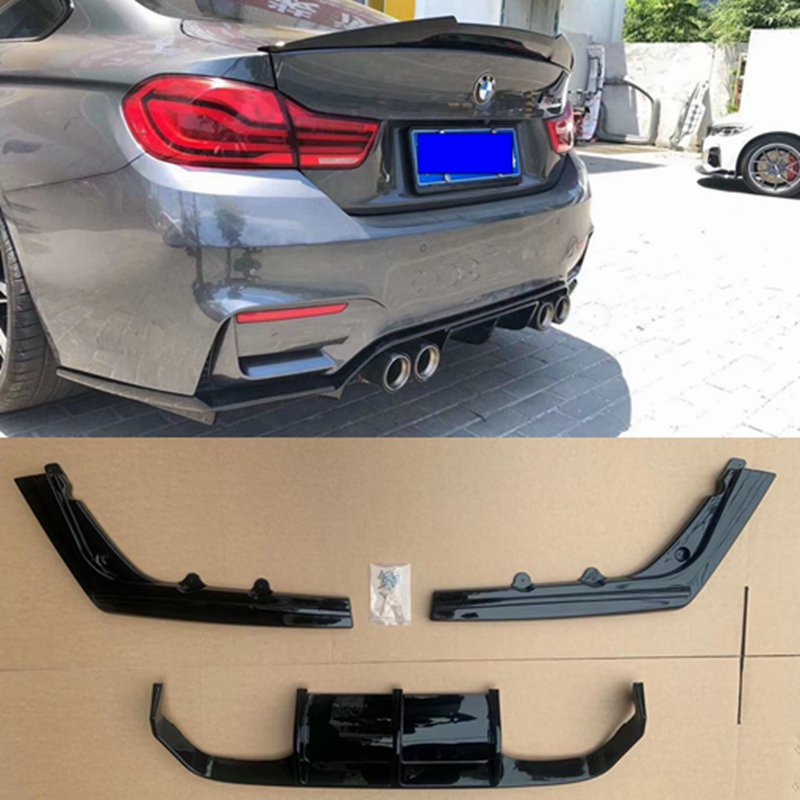 ABS Car Rear Bumper Lip Spoiler Diffuser for BMW F80 M3 F82 F83 M4 14 ...