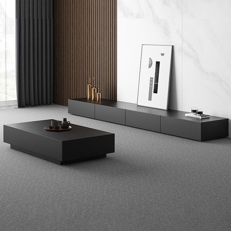 TV cabinet floor-to-ceiling small apartment living room coffee table ...