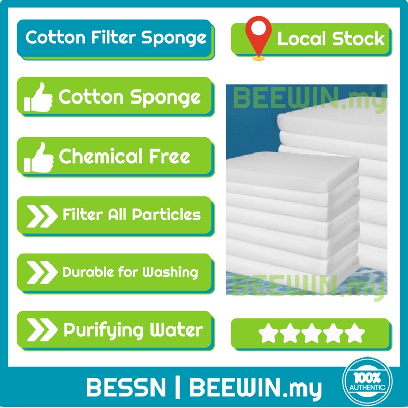 🔥Ready Stock🔥 BESSN Aquarium White Filter Sponge Fish Tank Span Putih ...