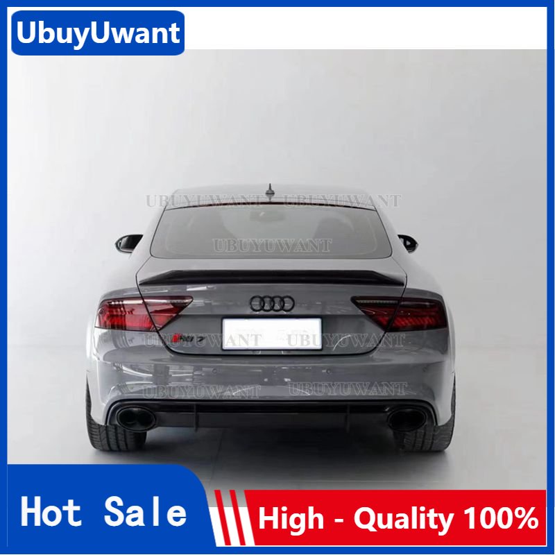 R Style High Quality Real Carbon Fiber Material Spoiler For Audi A7 S7 RS7 2013- 2018 Carbon ...