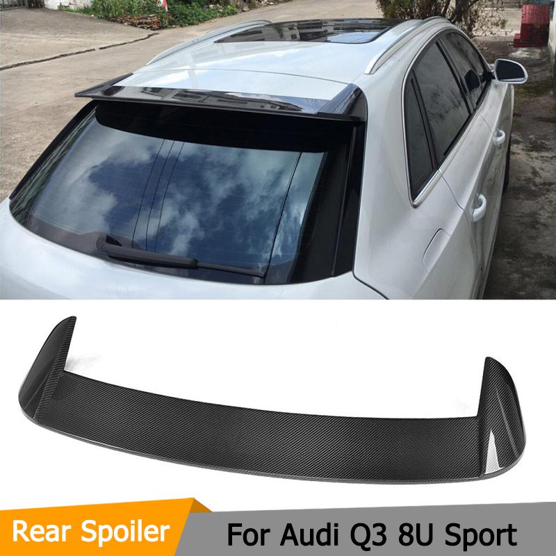 Carbon Fiber Racing Roof Spoiler Wing for Audi Q3 8U Sportback 4-Door 2012-2017 Rear Roof Window ...