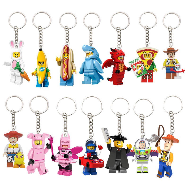 Keychain Minifigure Lego Keychain Cartoon Schoolbag Pendant | Shopee ...