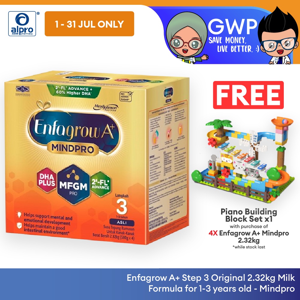 Enfagrow A+ Step 3 Original 2.32kg Milk Formula for 1-3 years old ...