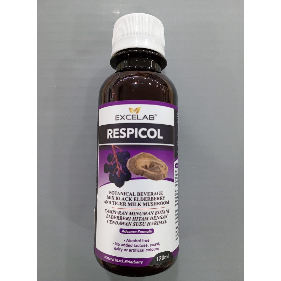 BADANSIHAT FARMASI RESPICOL SYRUP 120ML tigermilk mushroom + elderberry ...