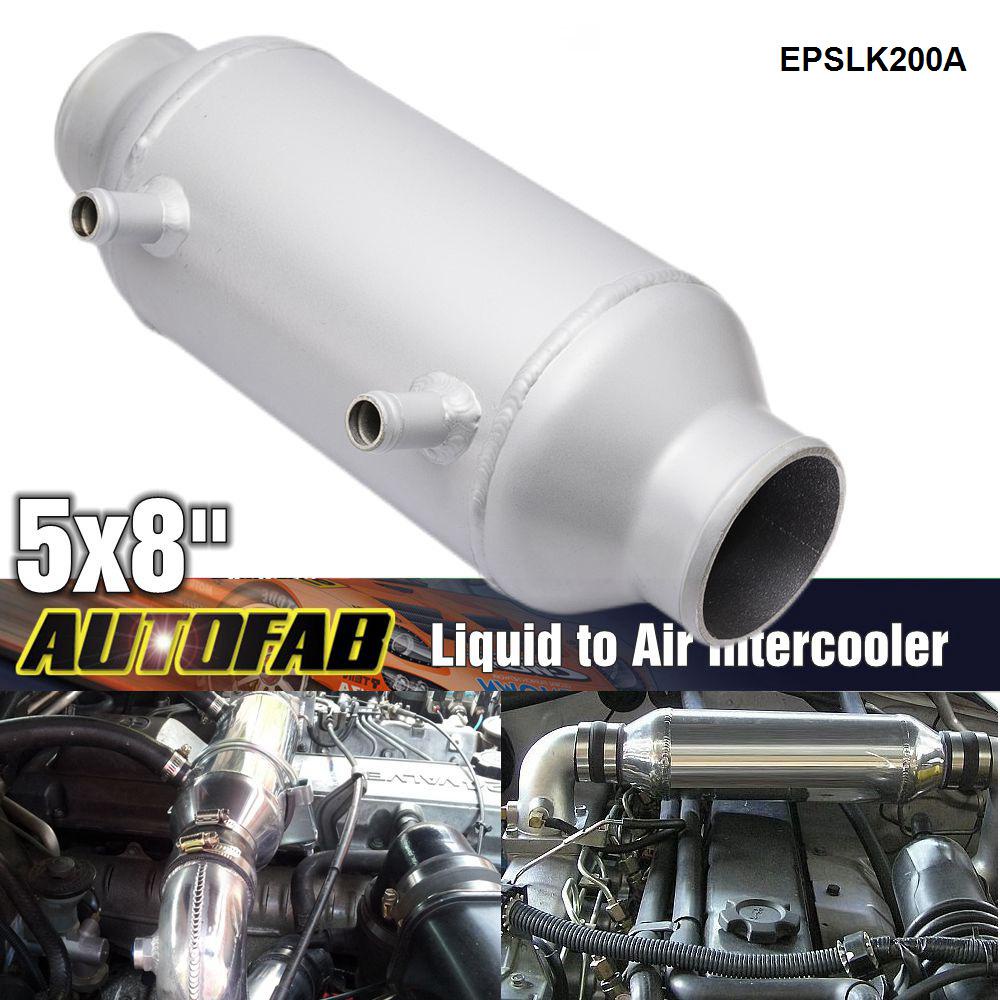 AUTOFAB 5" X 8" Aluminum Water Liquid to Air Intercooler Barrel Cooler ...