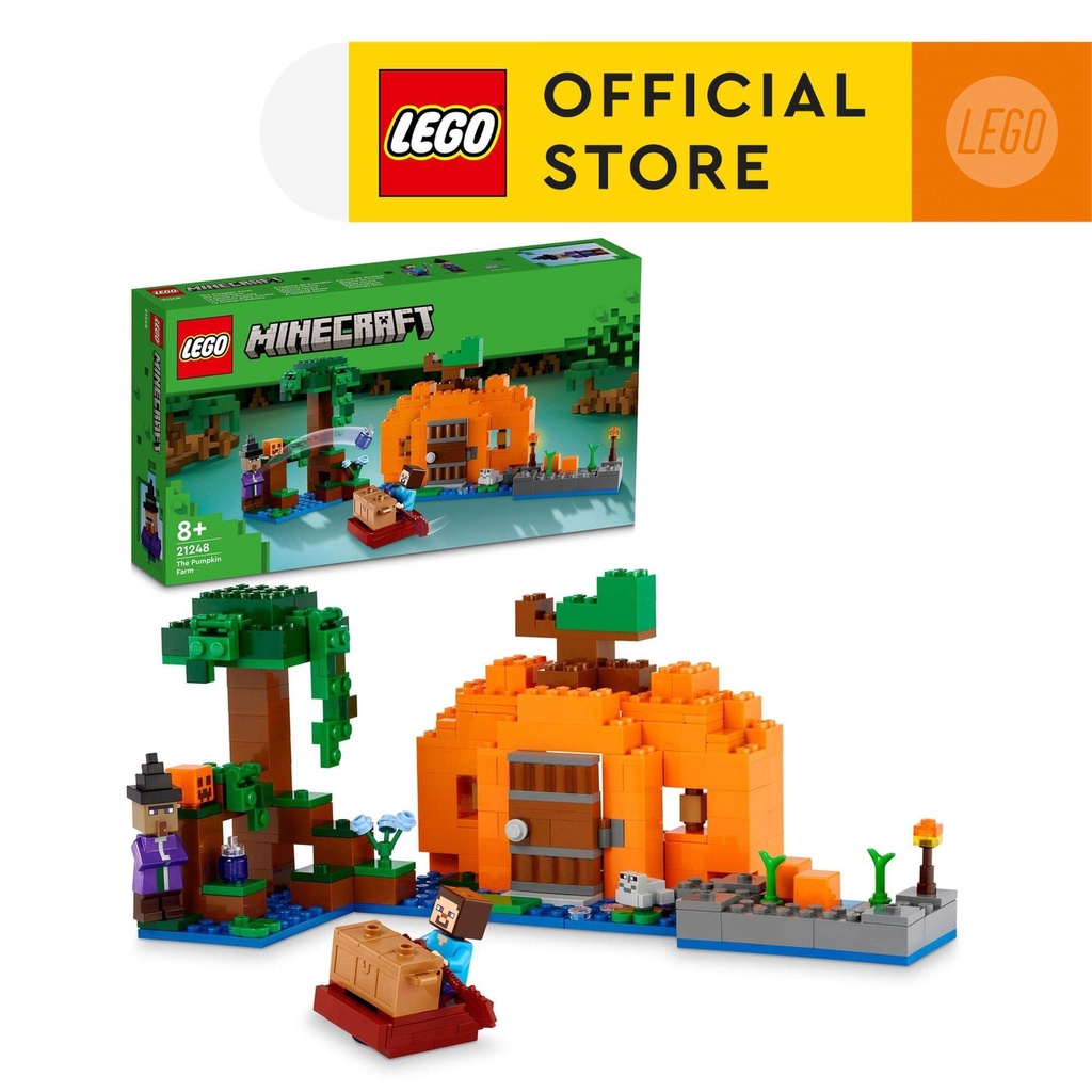 LEGO Minecraft 21248 The Pumpkin Farm Building Toy Set (257 Pieces ...