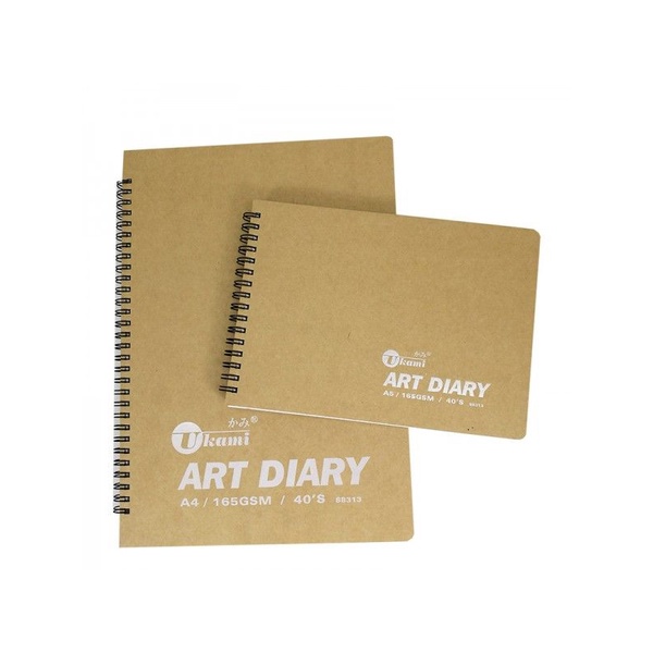 A5/ A4 UKAMI ART DIARY RING SKETCH BOOK 165gsm 40's | Shopee Malaysia