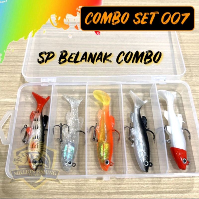 【Combo Set 007 】Umpan SP Belanak Soft Plastic Lure dan Tackle Box Umpan ...