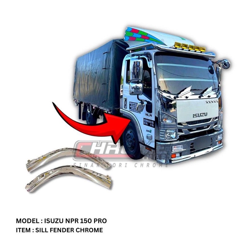 ISUZU NPR 150 PRO SILL FENDER CHROME & HITAM | Shopee Malaysia