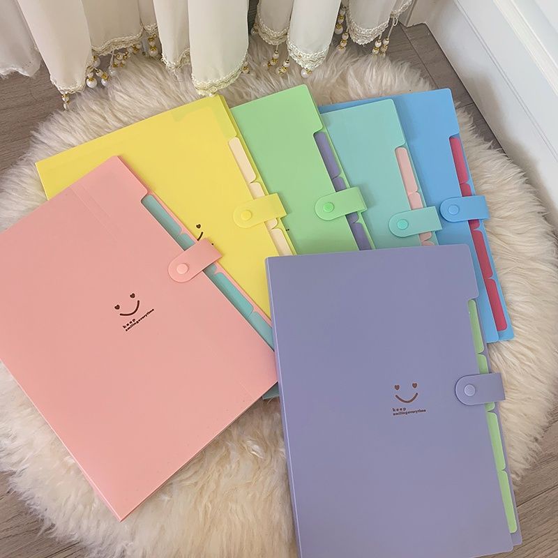 Student multi-layer folder A4 test paper bag information folder handout ...