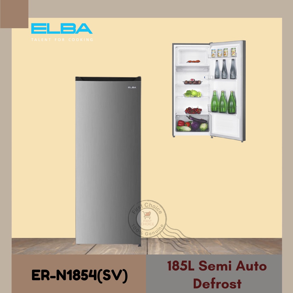 *Sales* ELBA ER-N1854(SV) 185L Single Door Refrigerator Semi Auto ...